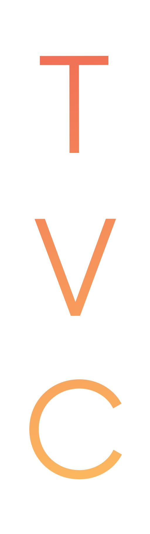 TVC Studios - Television City - Graident Text - Orange to Yellow